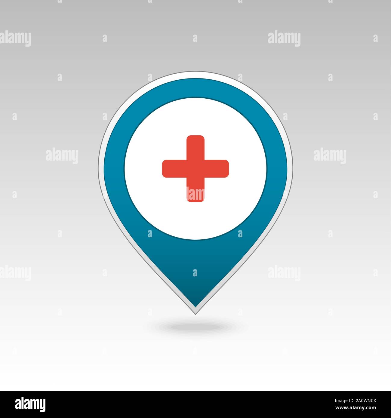 Plus pin map icon. Hospital, Clinic. Map pointer. Map markers. Vector ...