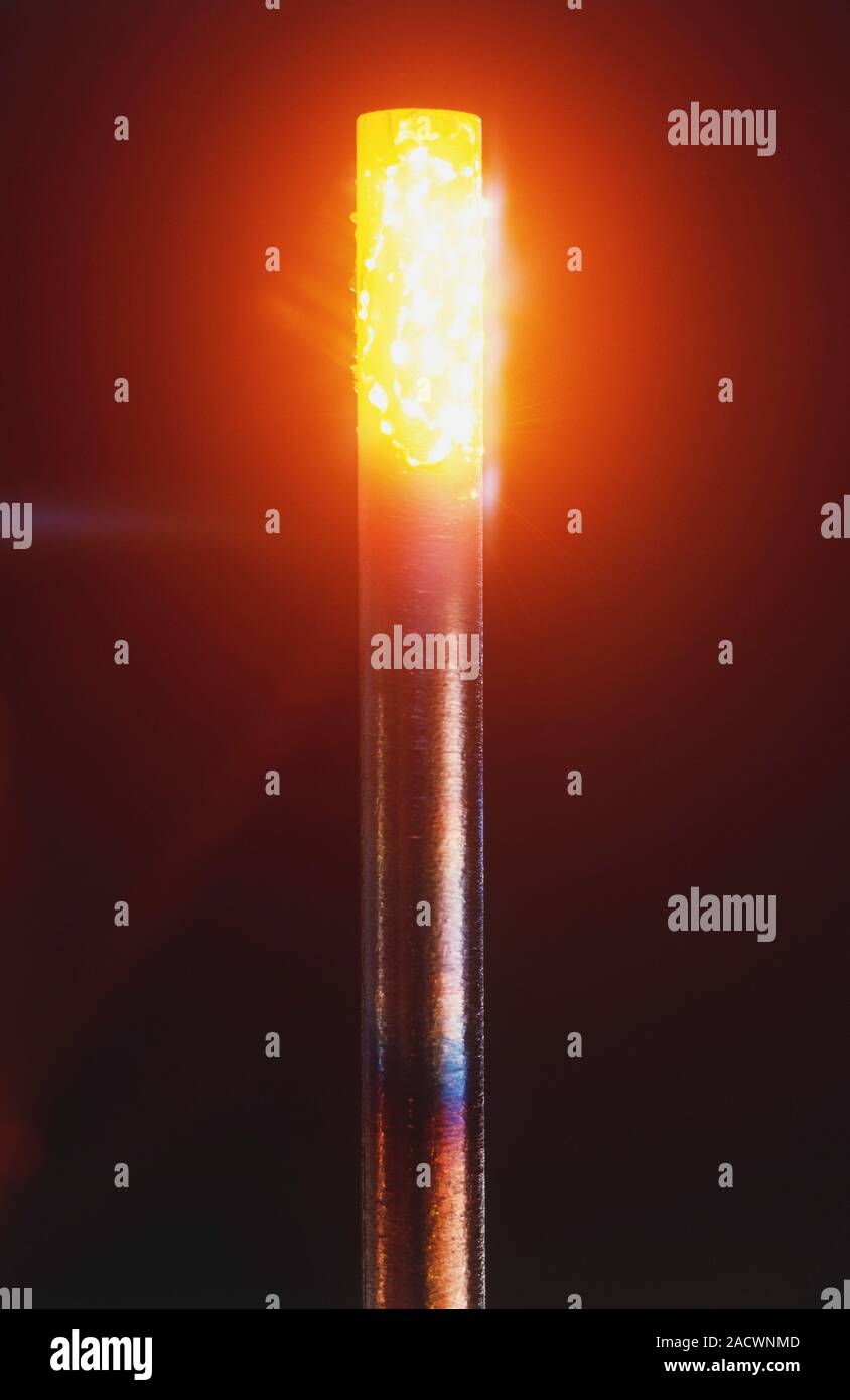 White-hot steel bar Stock Photo - Alamy