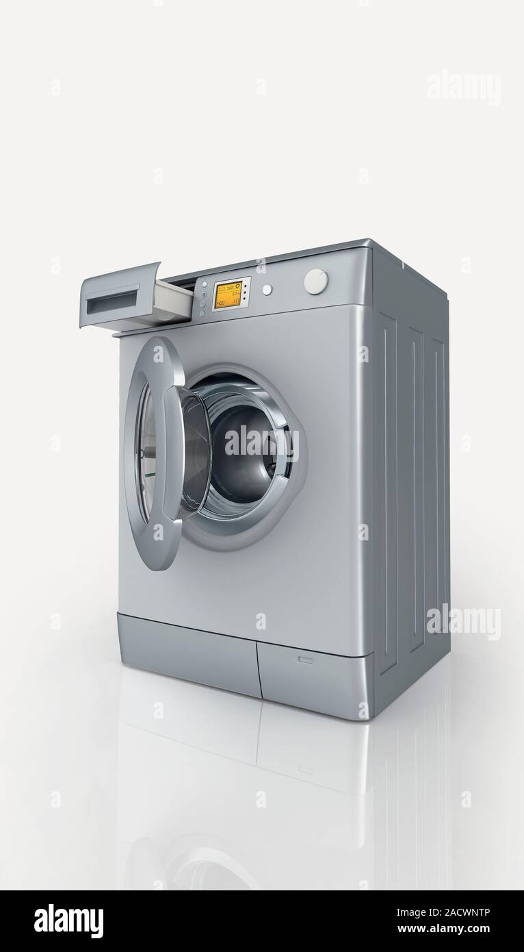Washing machine, front view Stock Photo - Alamy
