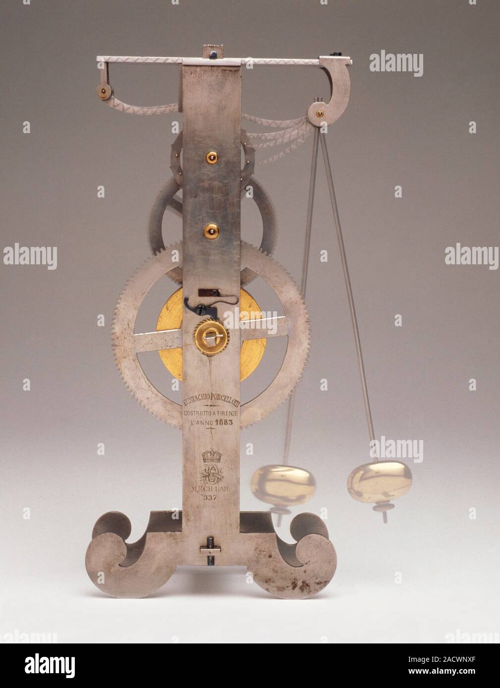 19th century model of Galileo's pendulum clock based on 16th century ...
