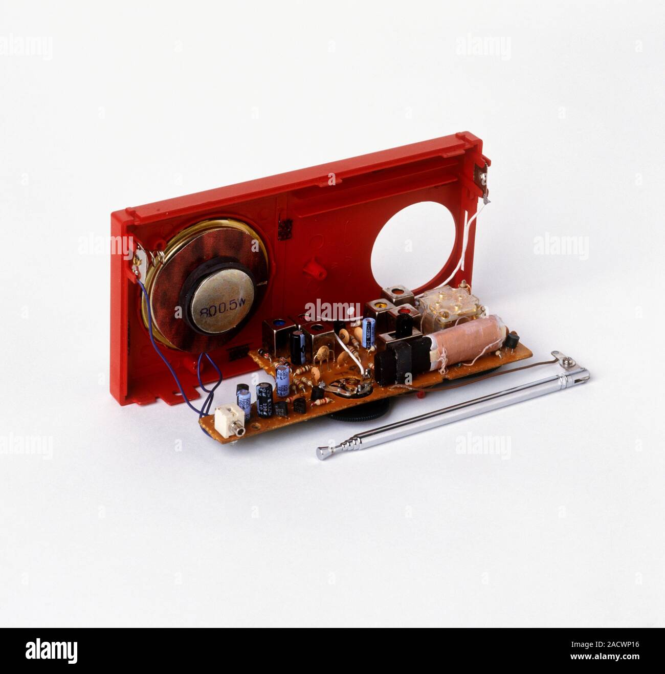 Insides of a portable radio Stock Photo - Alamy