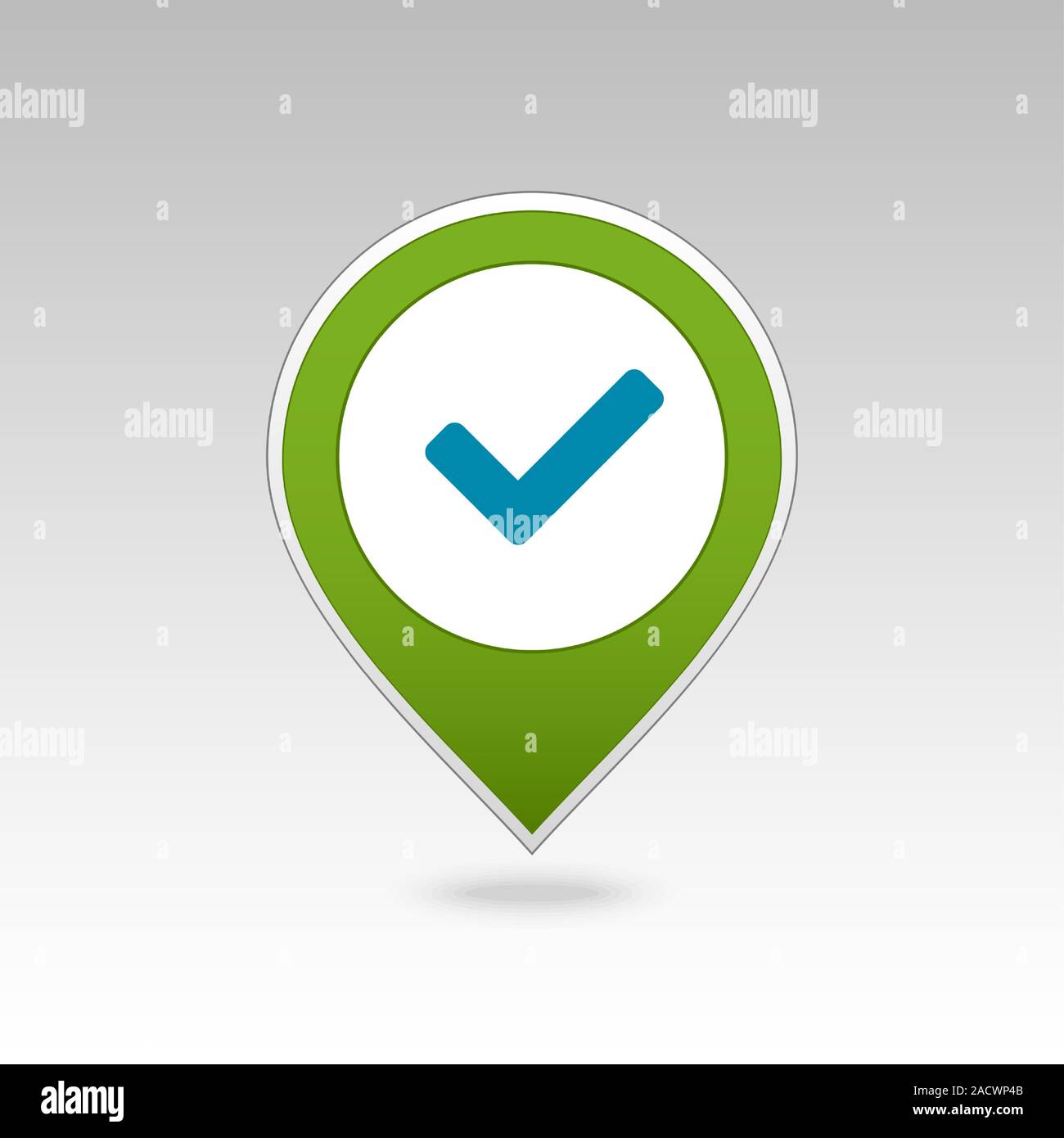 Check pin map icon. Map pointer. Map markers. Vector illustration EPS10 ...