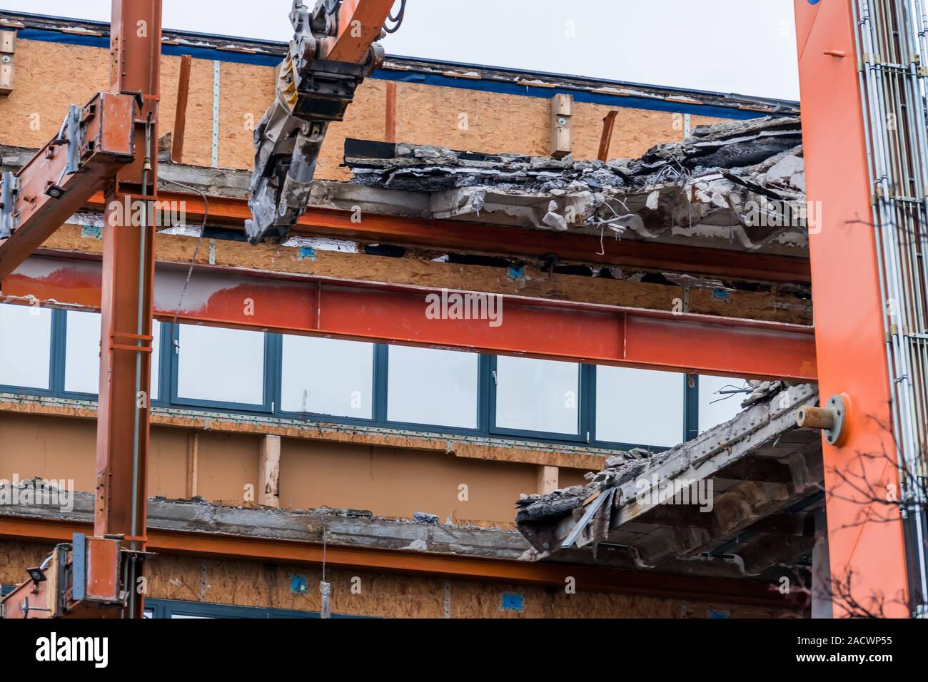 Demolition of an office building Stock Photo - Alamy