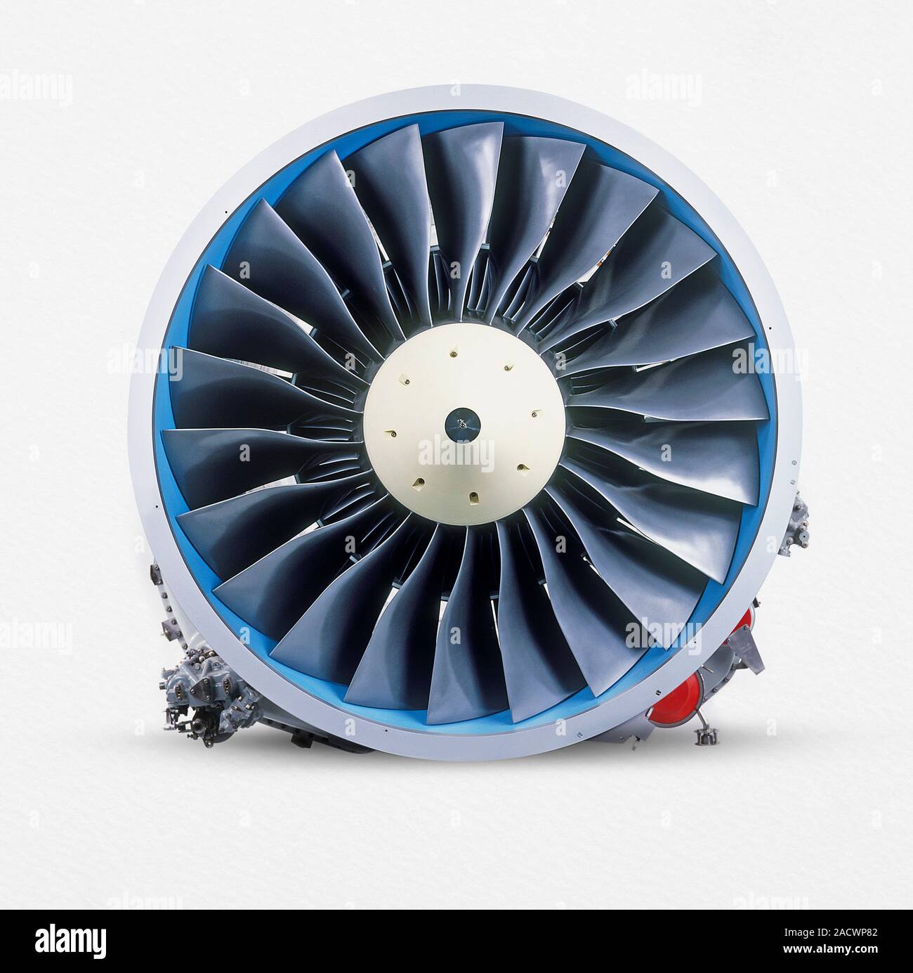 Turbofan jet engine, front view Stock Photo - Alamy