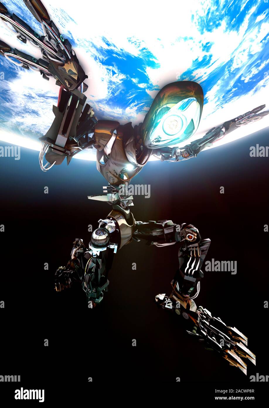 Atlas robot, conceptual image. Atlas was a Titan in Ancient Greek ...