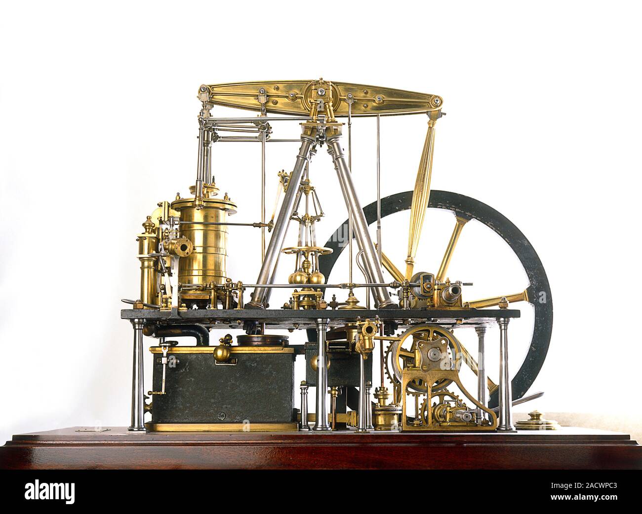 Replica of James Watt's steam engine, 18th century Stock Photo - Alamy
