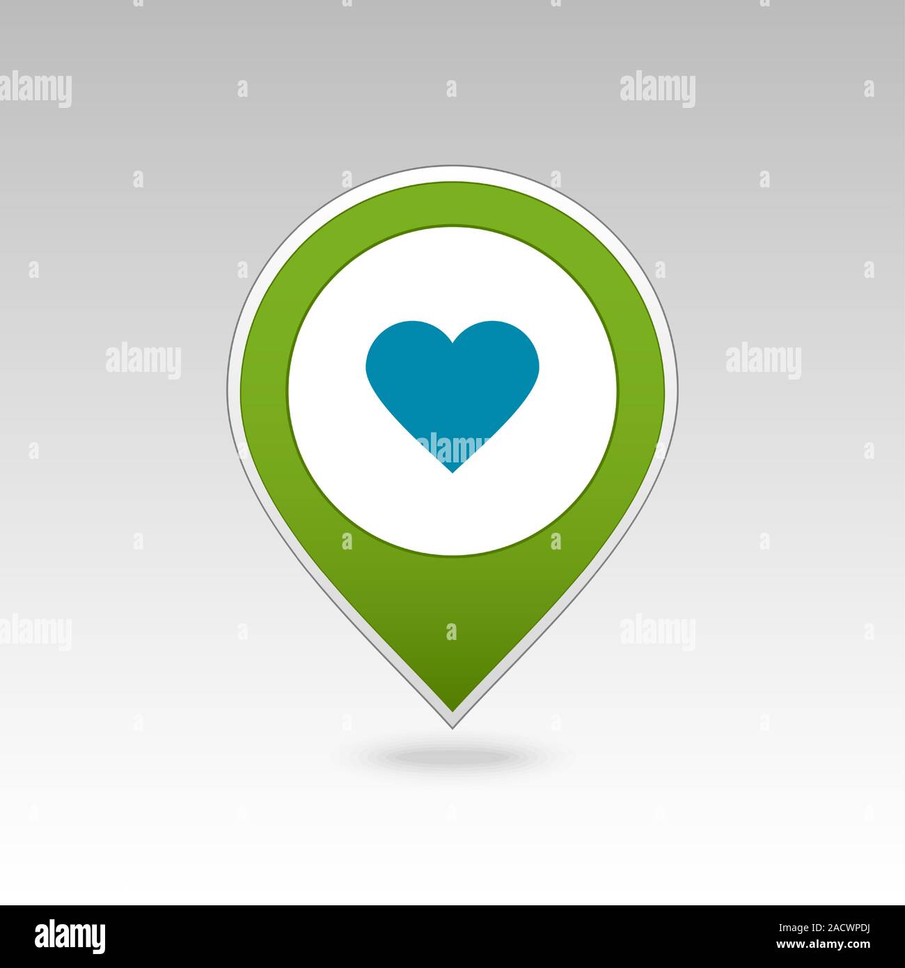 Heart pin map icon. Map pointer. Map markers. Vector illustration EPS10 ...