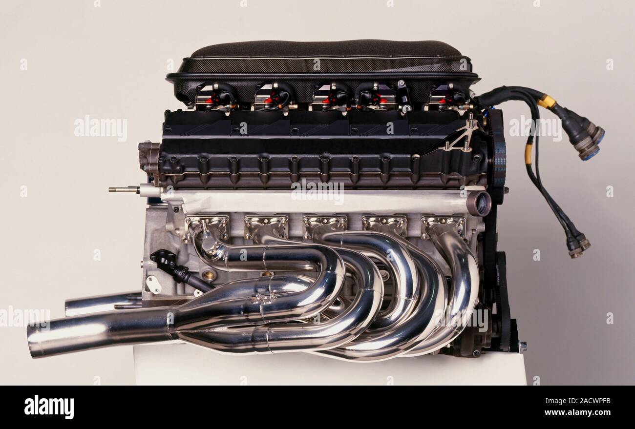 Renault V10 RS1 racing car engine Stock Photo - Alamy