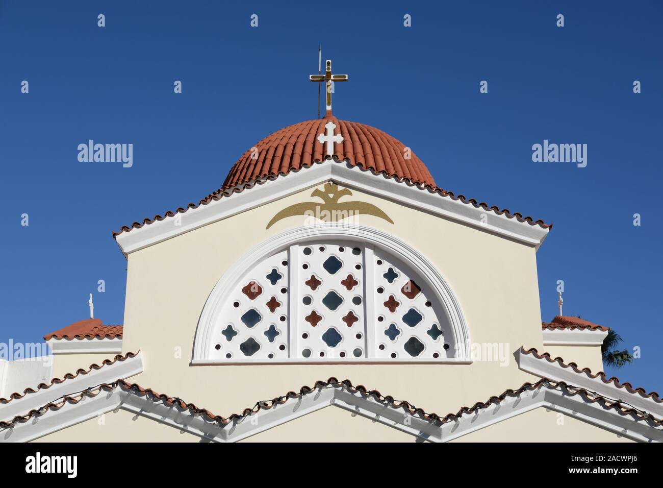 Church of Elounda, Crete Stock Photo - Alamy