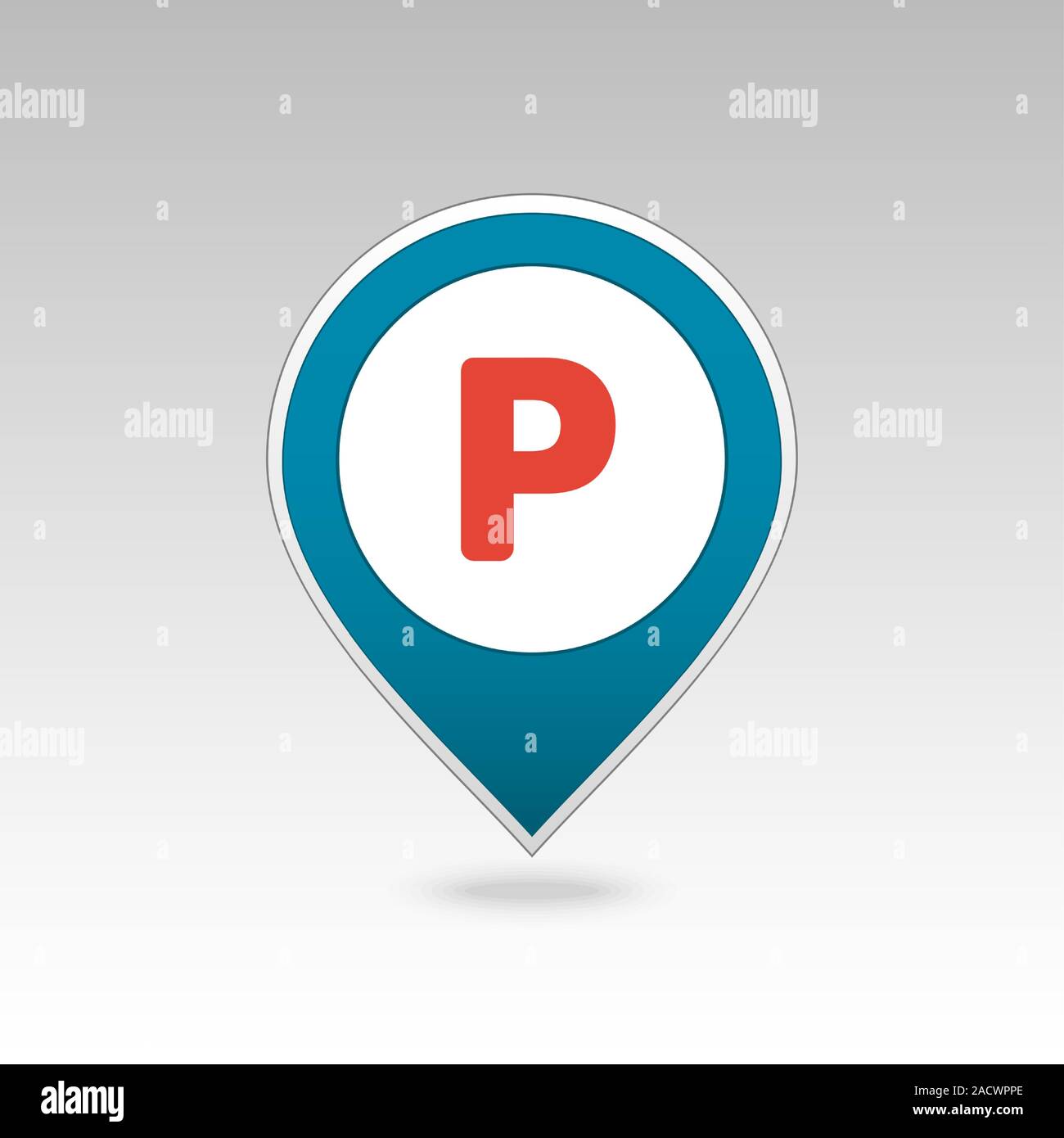 Parking pin map icon. Map pointer. Map markers. Destination vector icon ...