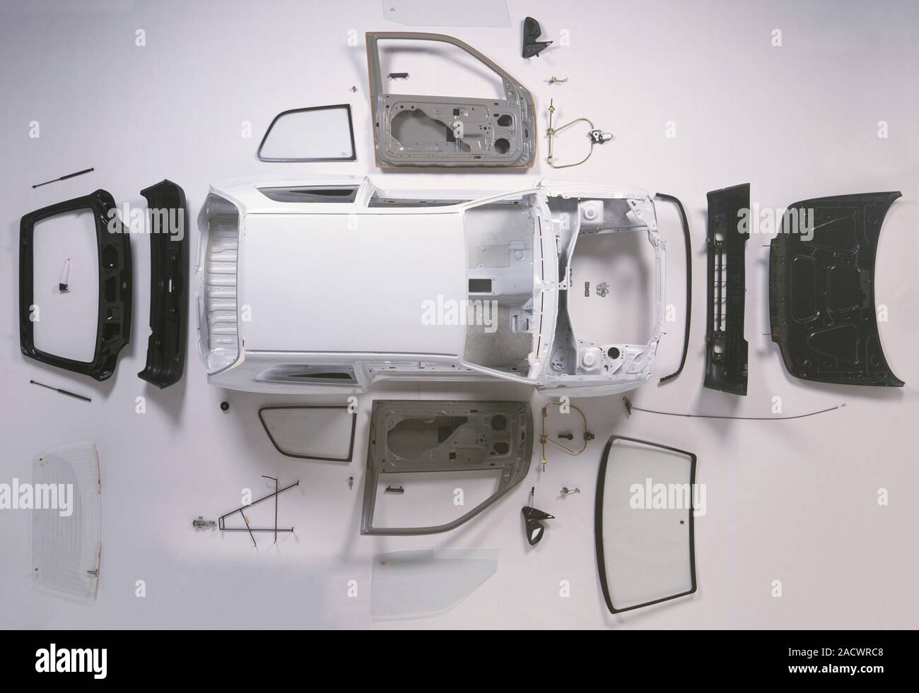 Above view of the bodywork of a small car Stock Photo - Alamy