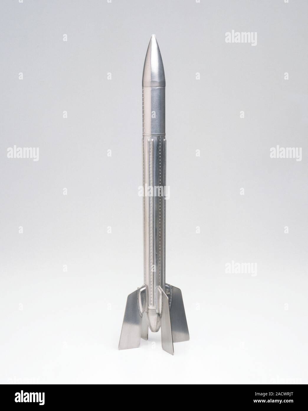 Silver model of Soviet Union's first two-stage rocket, 1930 Stock Photo ...
