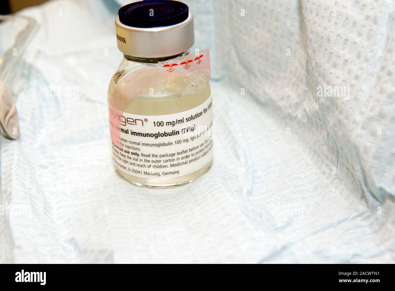 Privigin. Vial of privigen for infusion. This intravenous (IV) drug ...