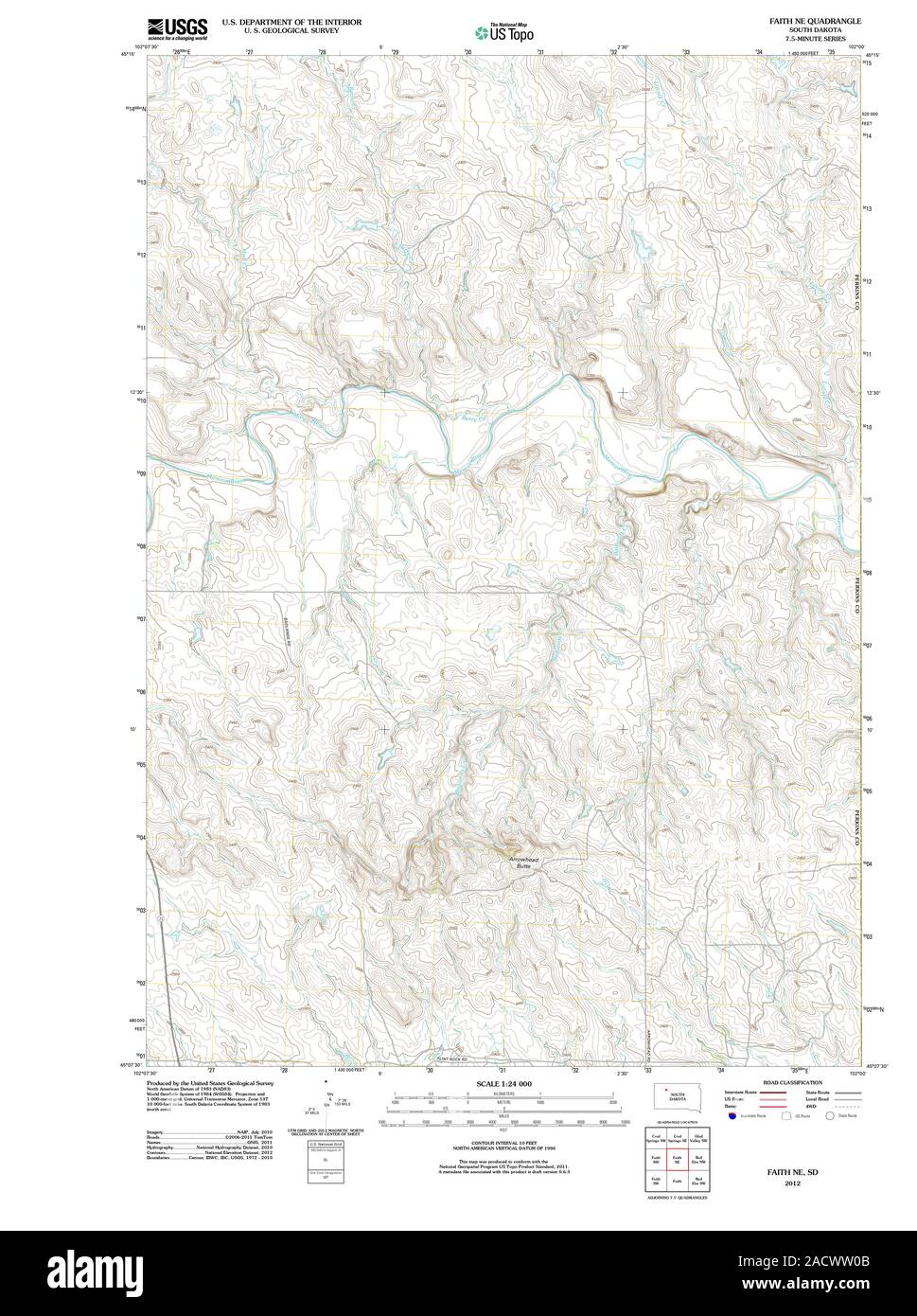 Map of faith south dakota hi-res stock photography and images - Alamy