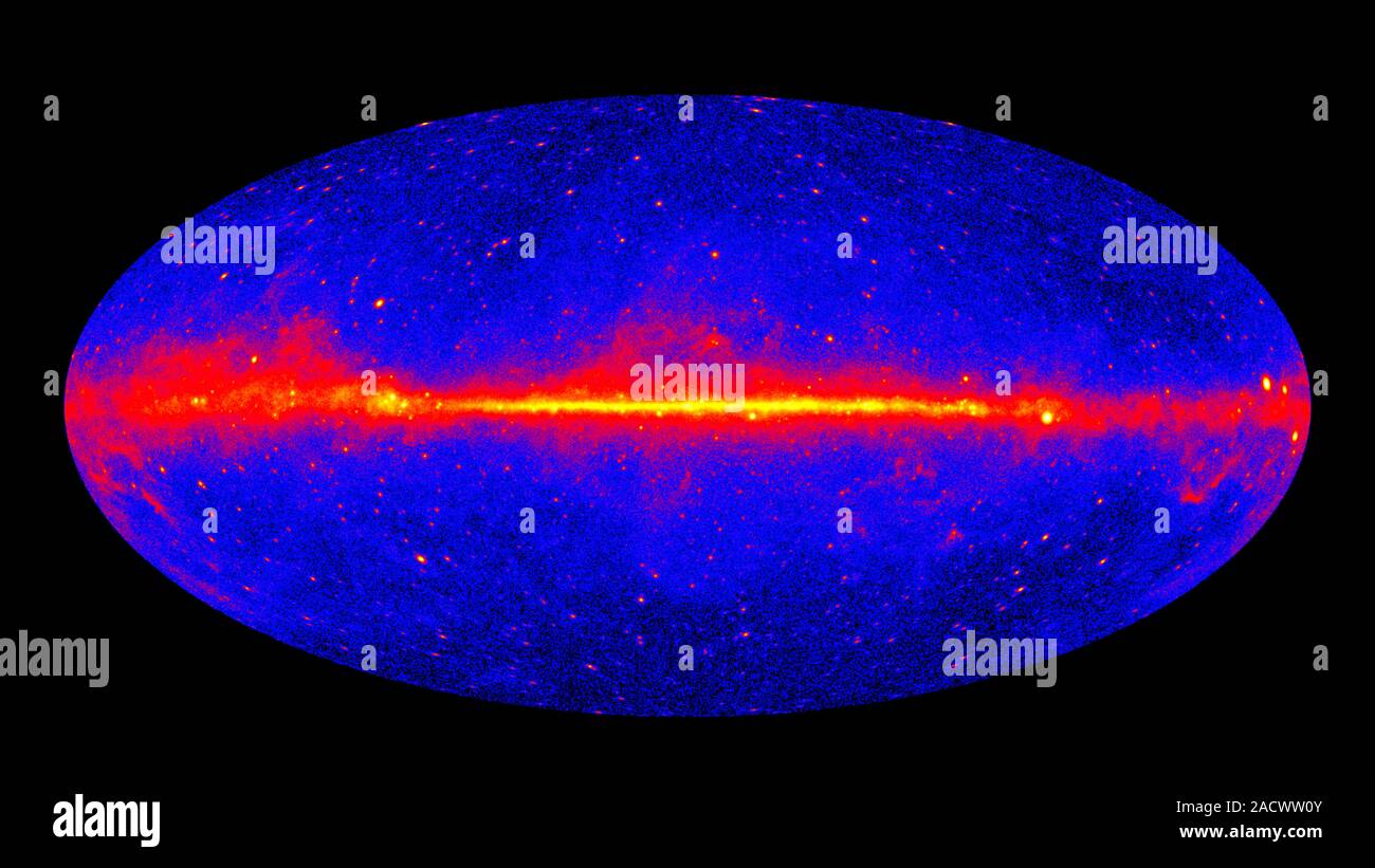 Fermi Gamma-ray Space Telescope full sky map. This gamma-ray all-sky ...