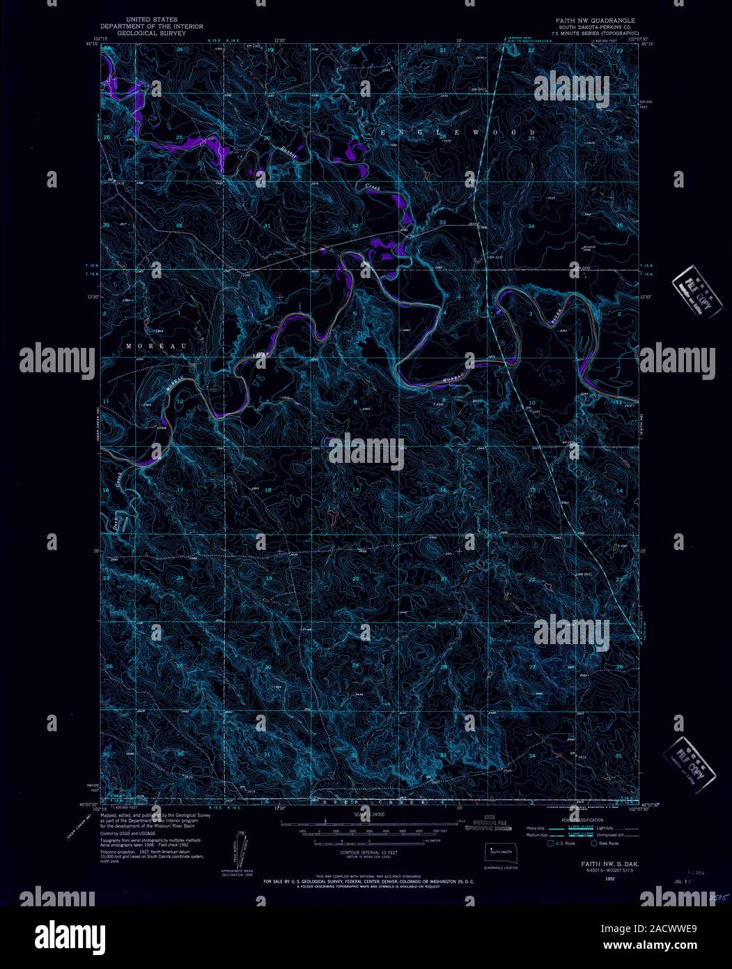Map of faith south dakota hi-res stock photography and images - Alamy