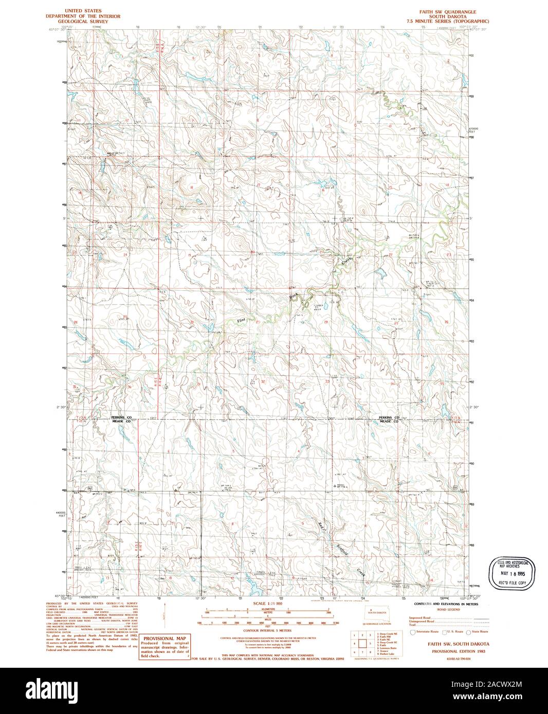 Map of faith south dakota hi-res stock photography and images - Alamy