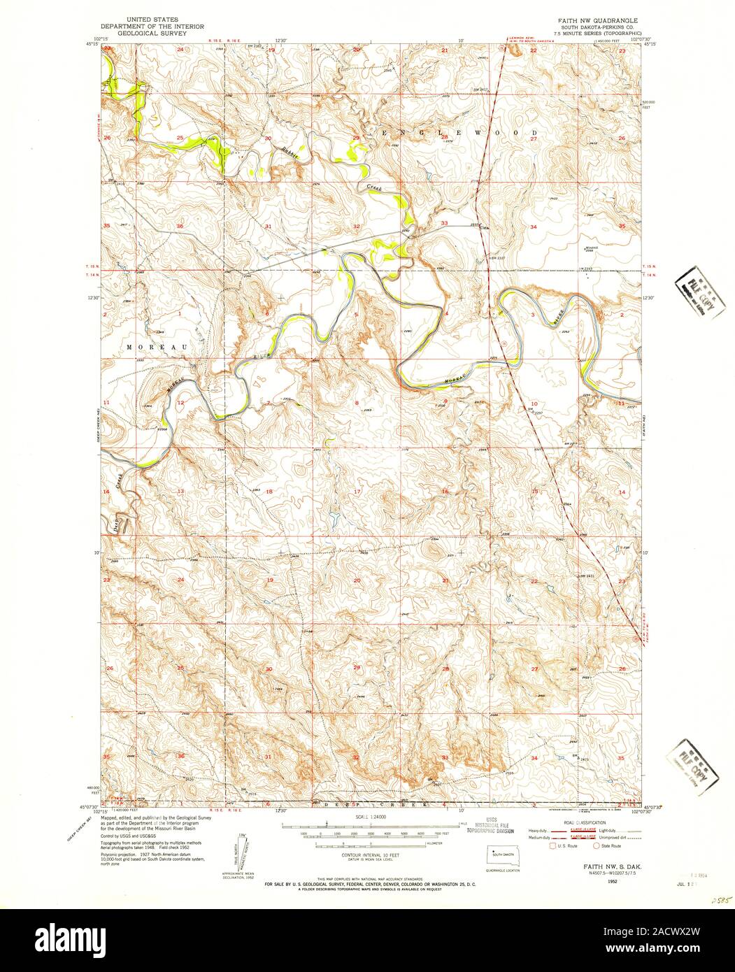 Map of faith south dakota hi-res stock photography and images - Alamy