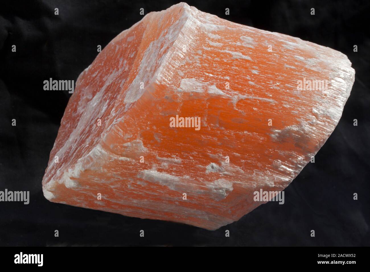 Selenite crystals. Selenite, a variant of gypsum (calcium sulphate), is ...