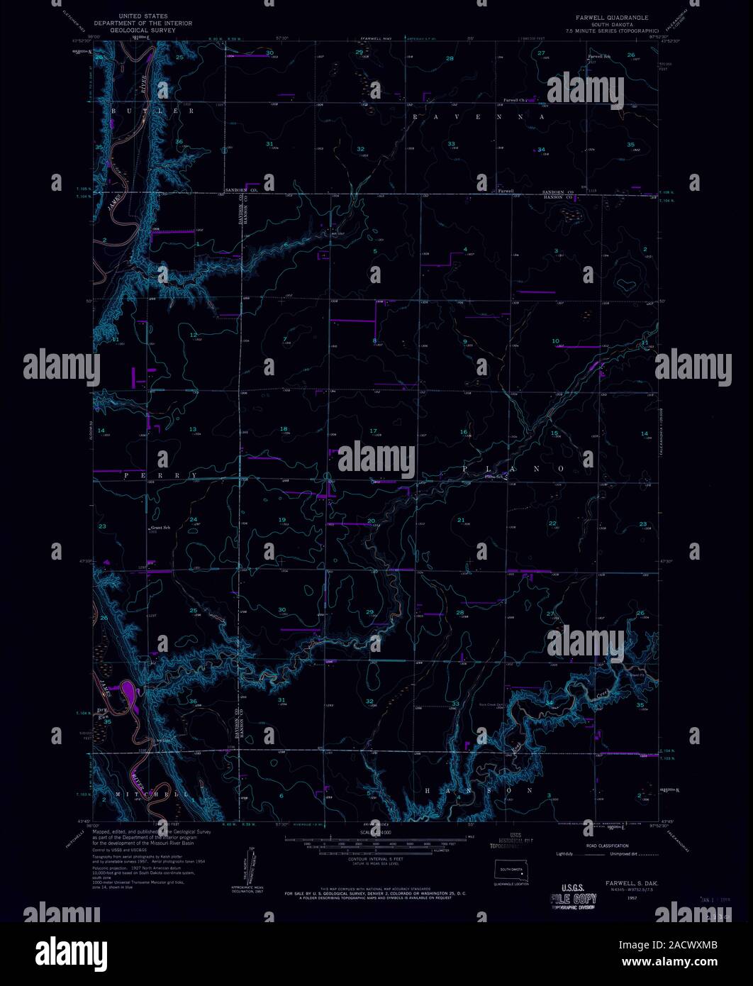 Map of farwell hi-res stock photography and images - Alamy