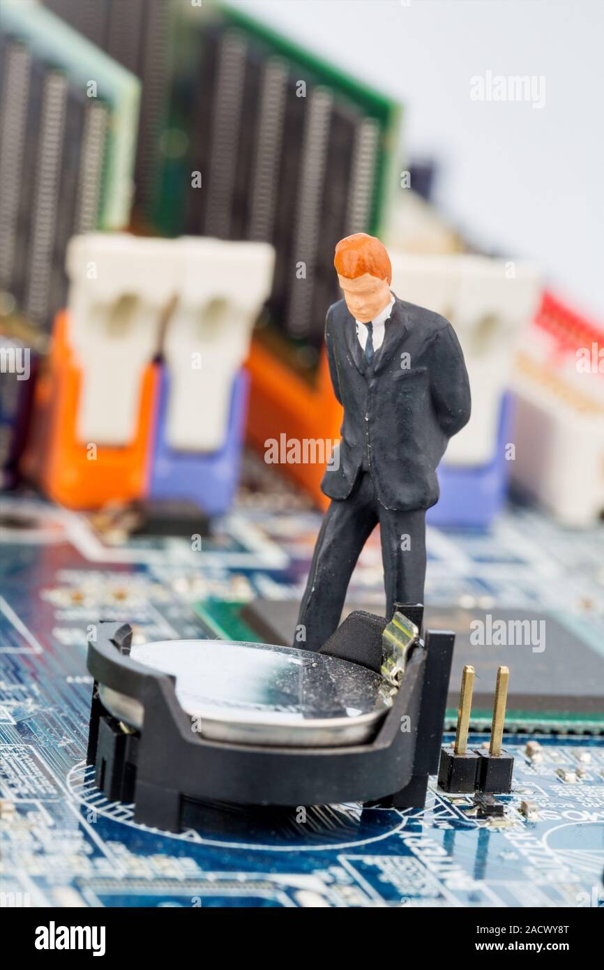 Manager on computer board Stock Photo - Alamy