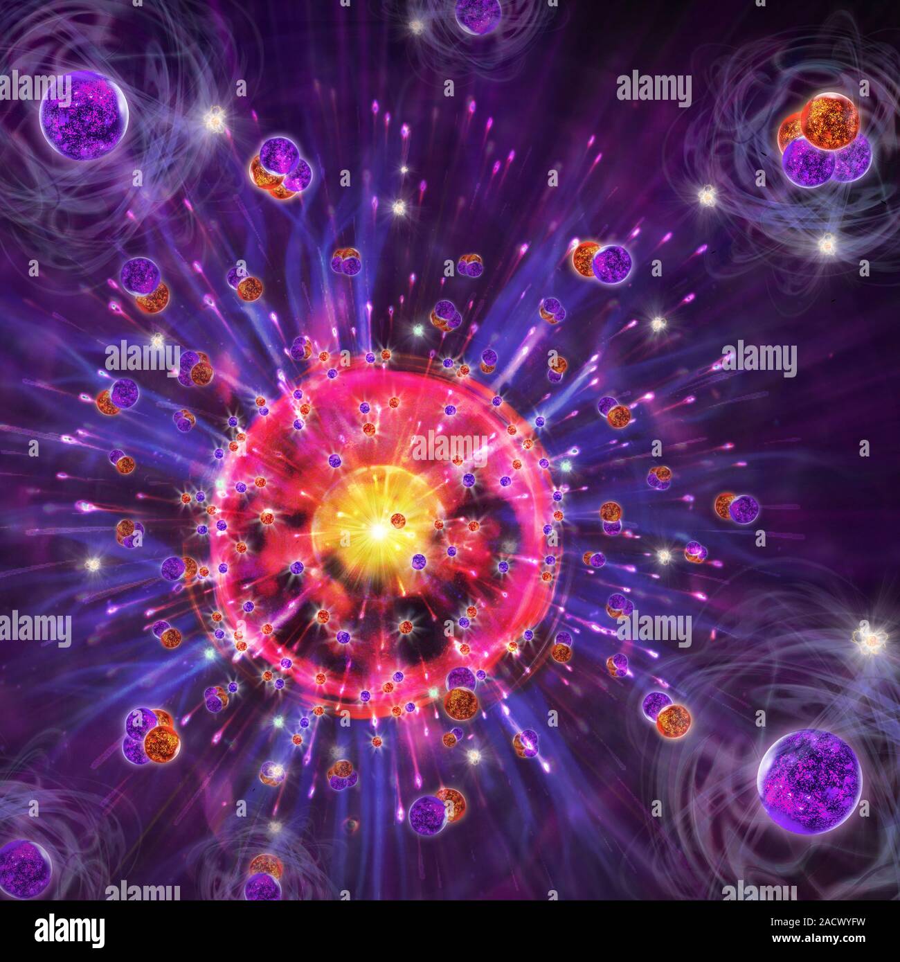 Big Bang, stages of early universe. Artwork showing the origin and ...