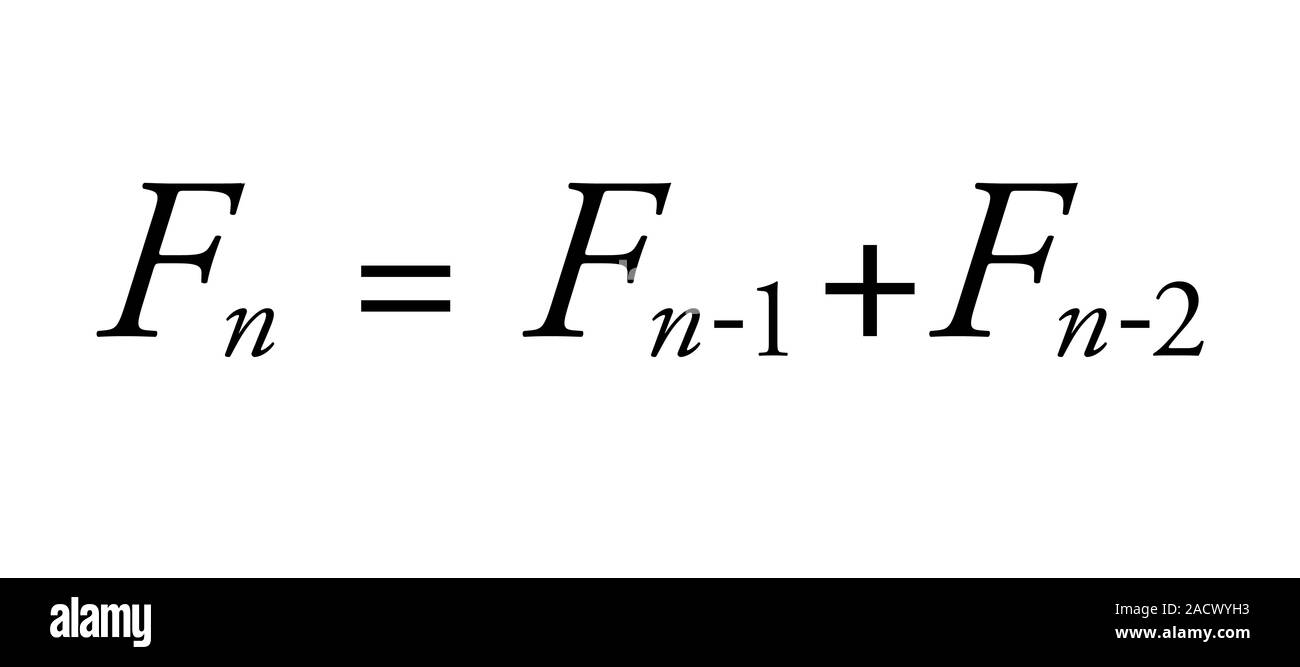 Fibonacci sequence equation. This equation calculates numbers in the ...