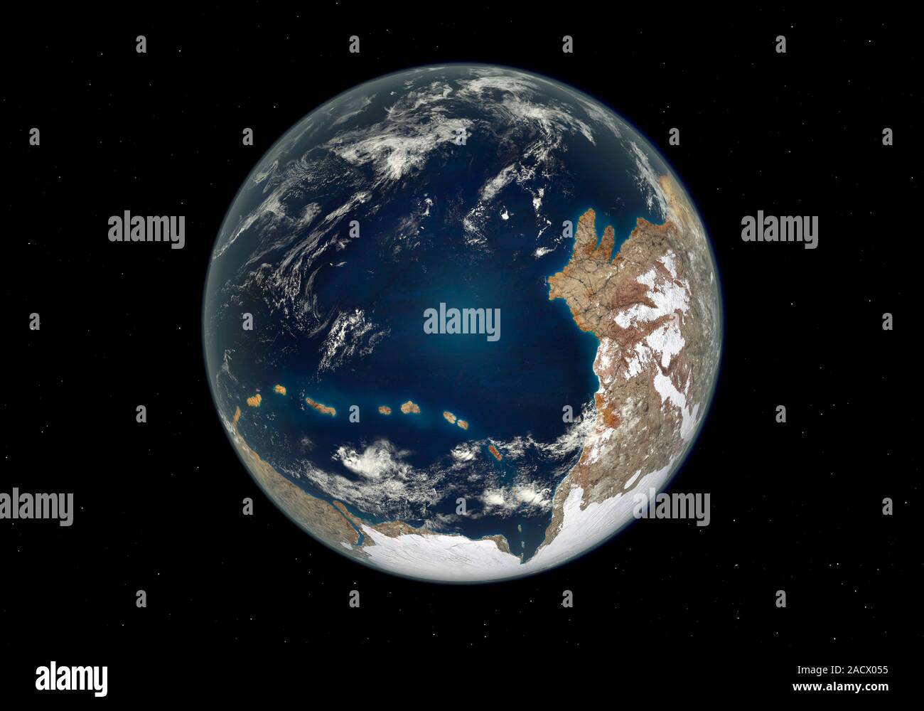 Artwork of Earth as it may have appeared 600 million years ago ...