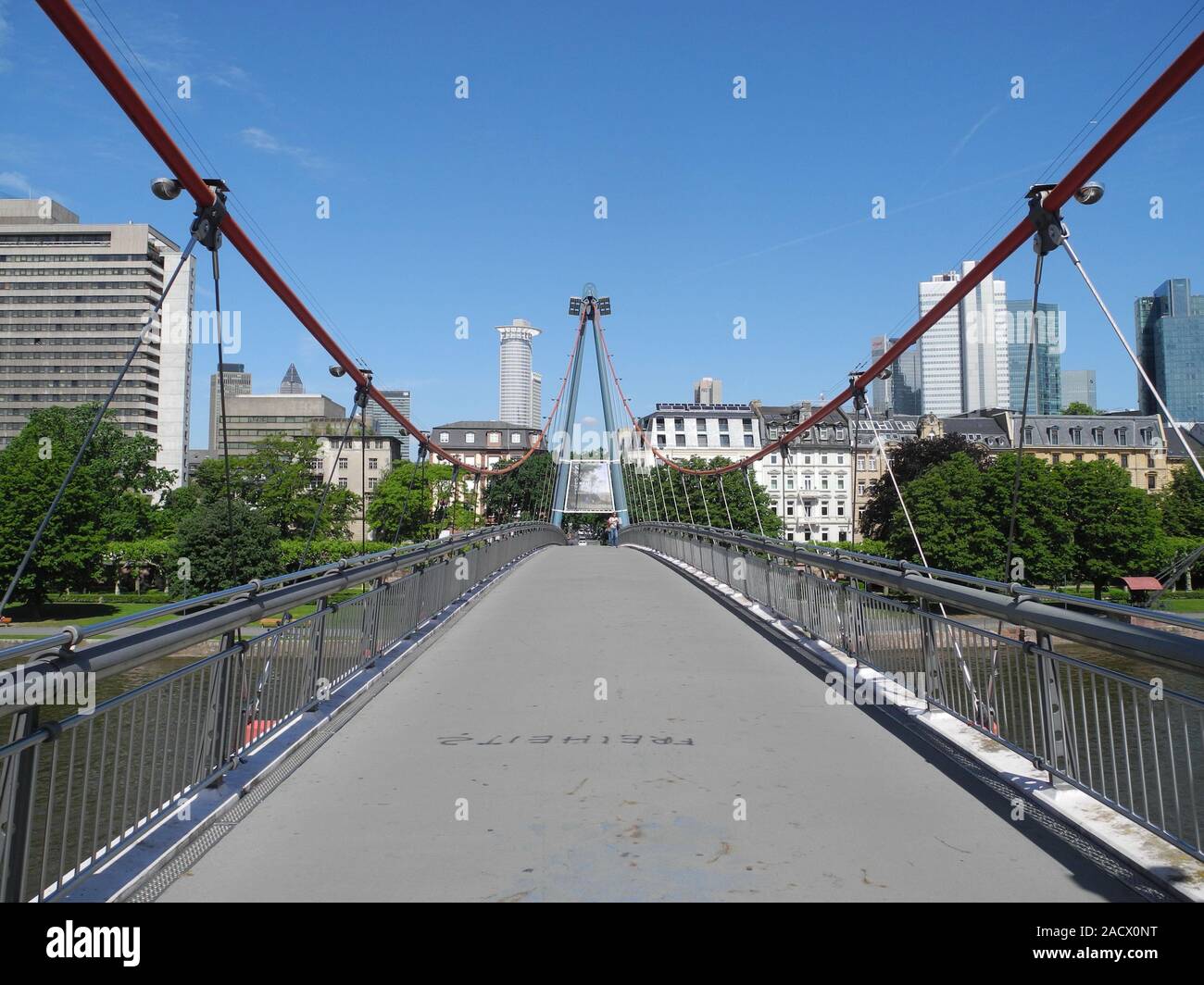Hollow footbridge in Frankfurt Stock Photo - Alamy