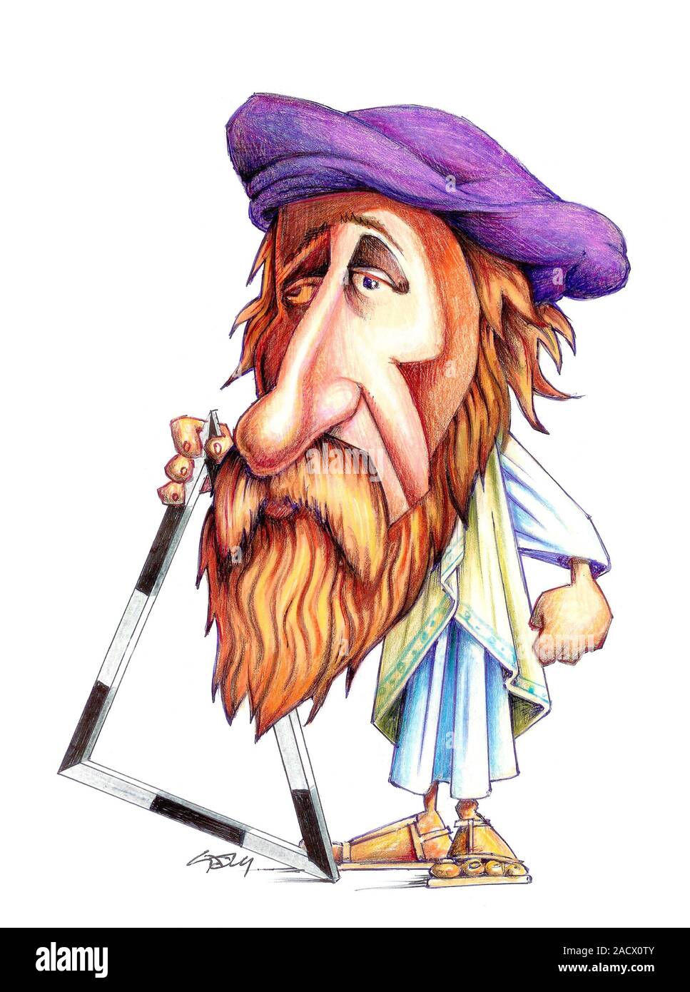 Pythagoras (c.580-500 BC), Ancient Greek mathematician and philosopher ...