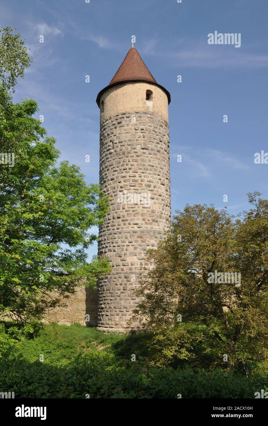 Owl tower in Iphofen Stock Photo - Alamy