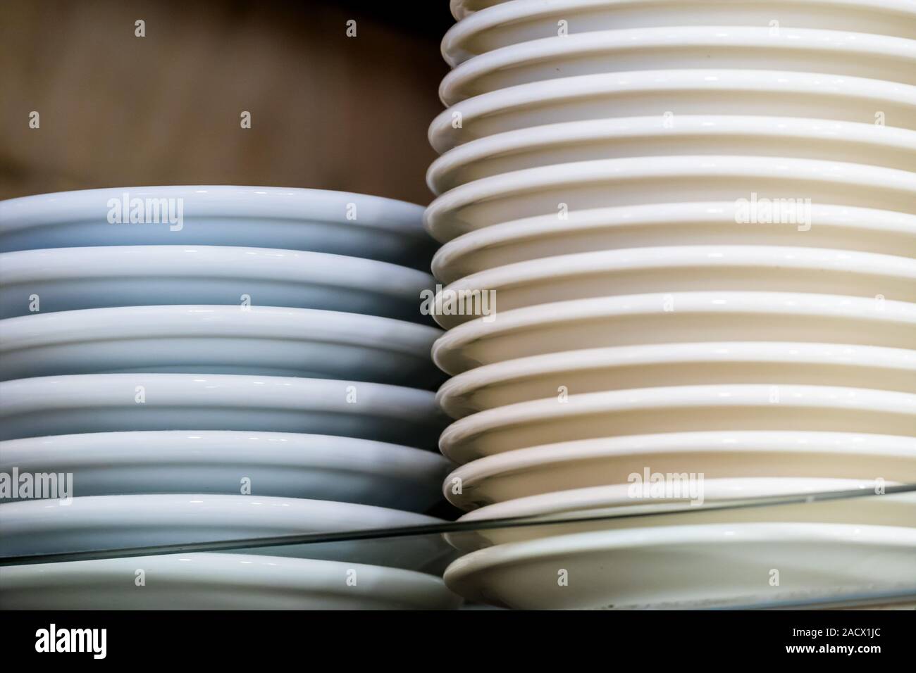Cafe Stack Plate Stock Photo - Alamy
