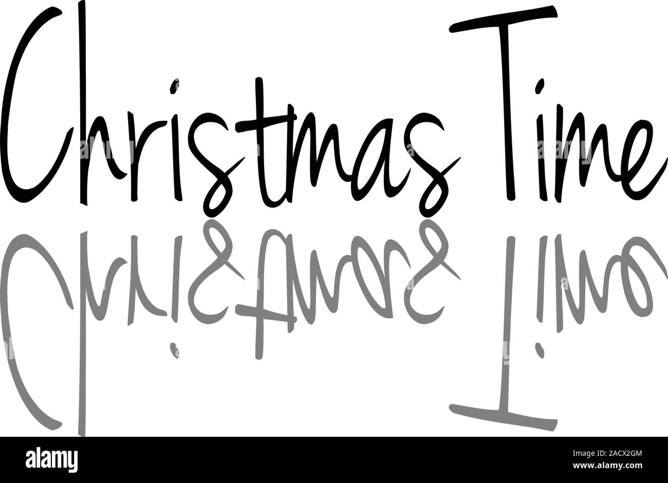 Christmas time text illustration on white background Stock Vector Image ...