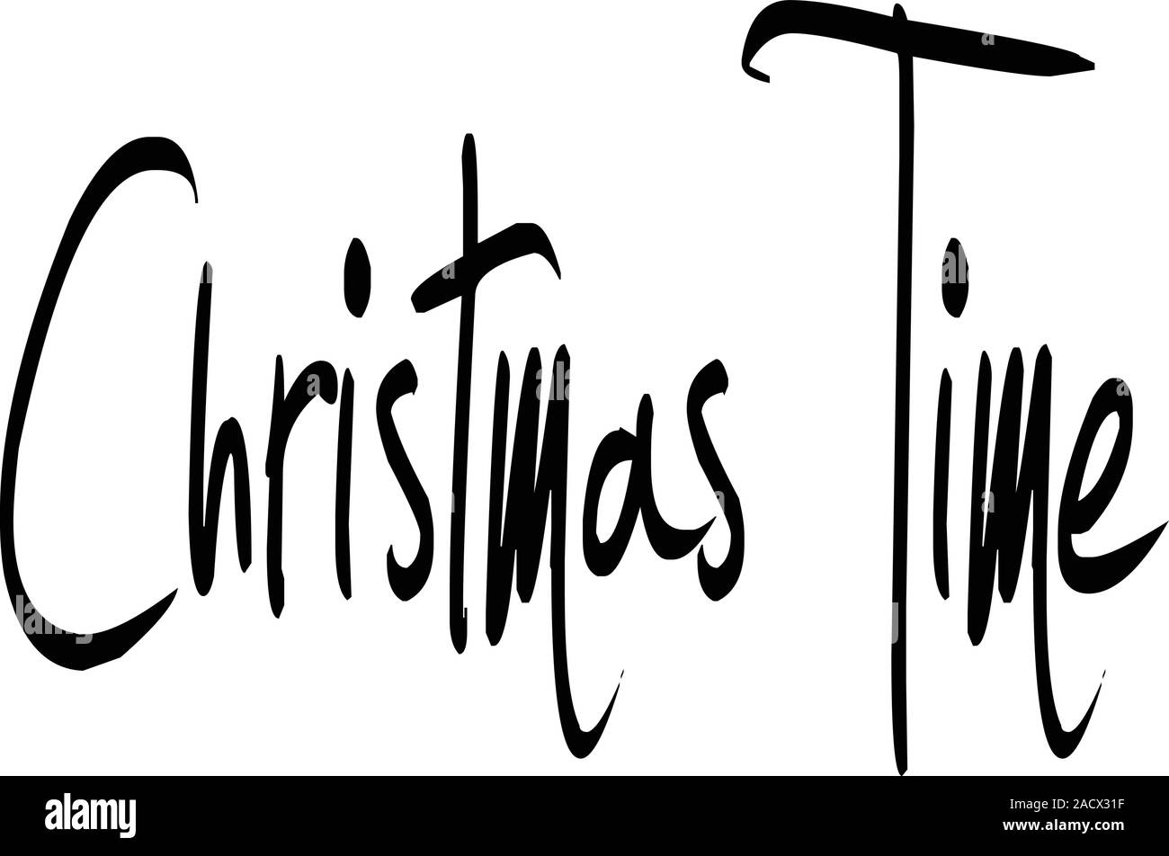 Christmas time text illustration on white background Stock Vector Image ...