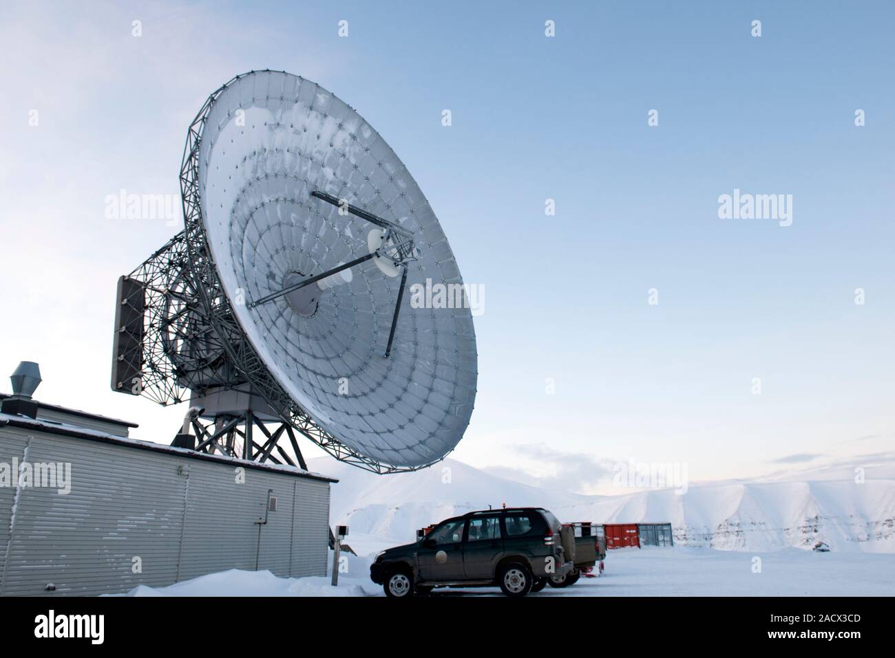 Radar dish, EISCAT, Svalbard, Norway. EISCAT (European Incoherent ...
