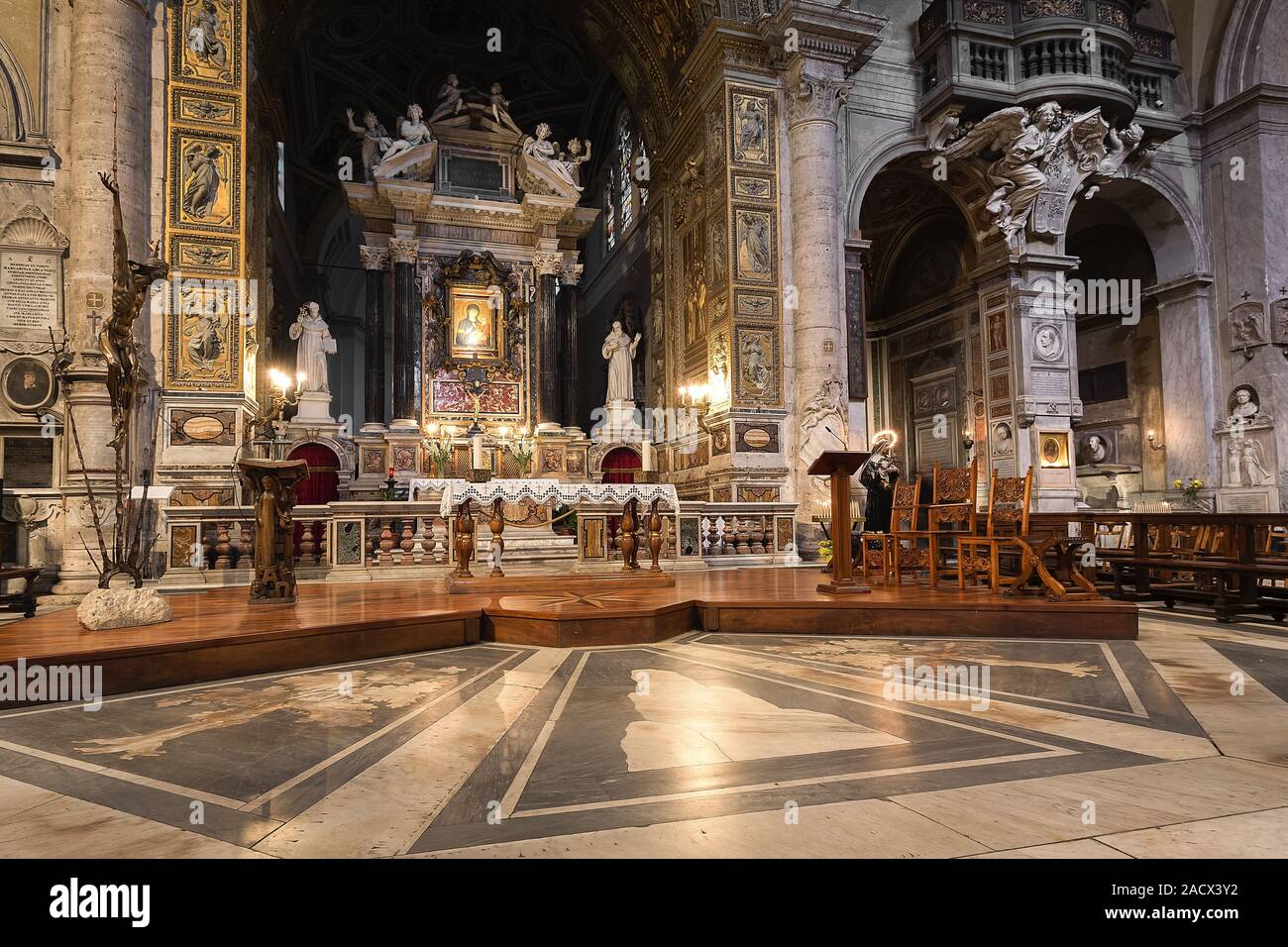 Inside of santa maria del popolo hi-res stock photography and images ...