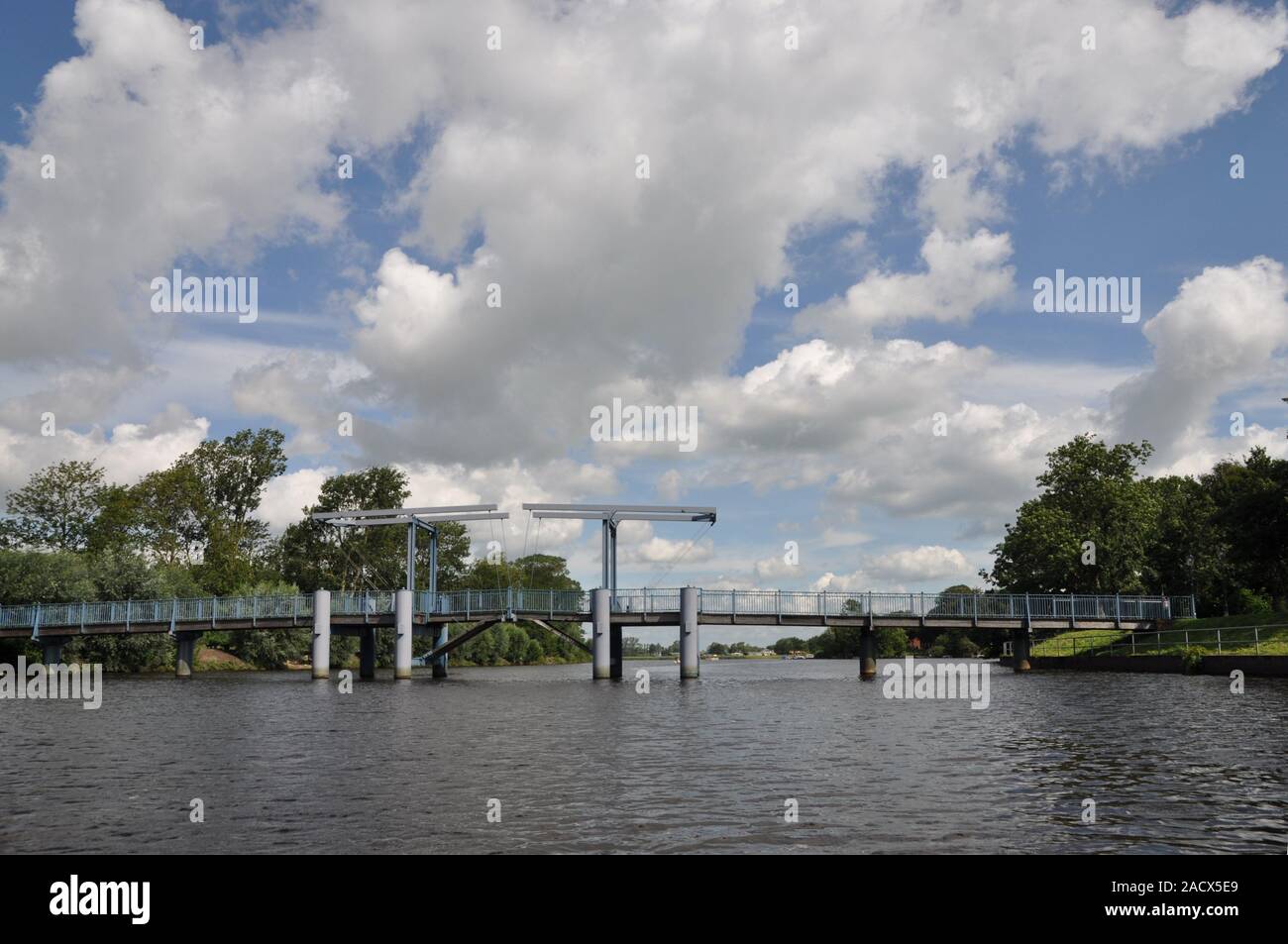 Blue Bridge in Friedrichstadt Stock Photo - Alamy