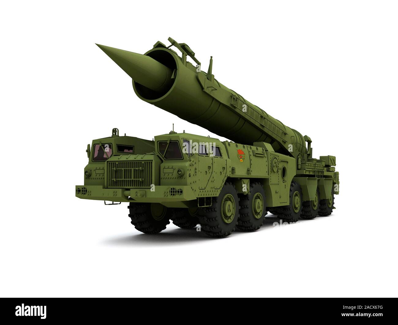 Saber nuclear missile, artwork. Known by its NATO reporting name of SS ...