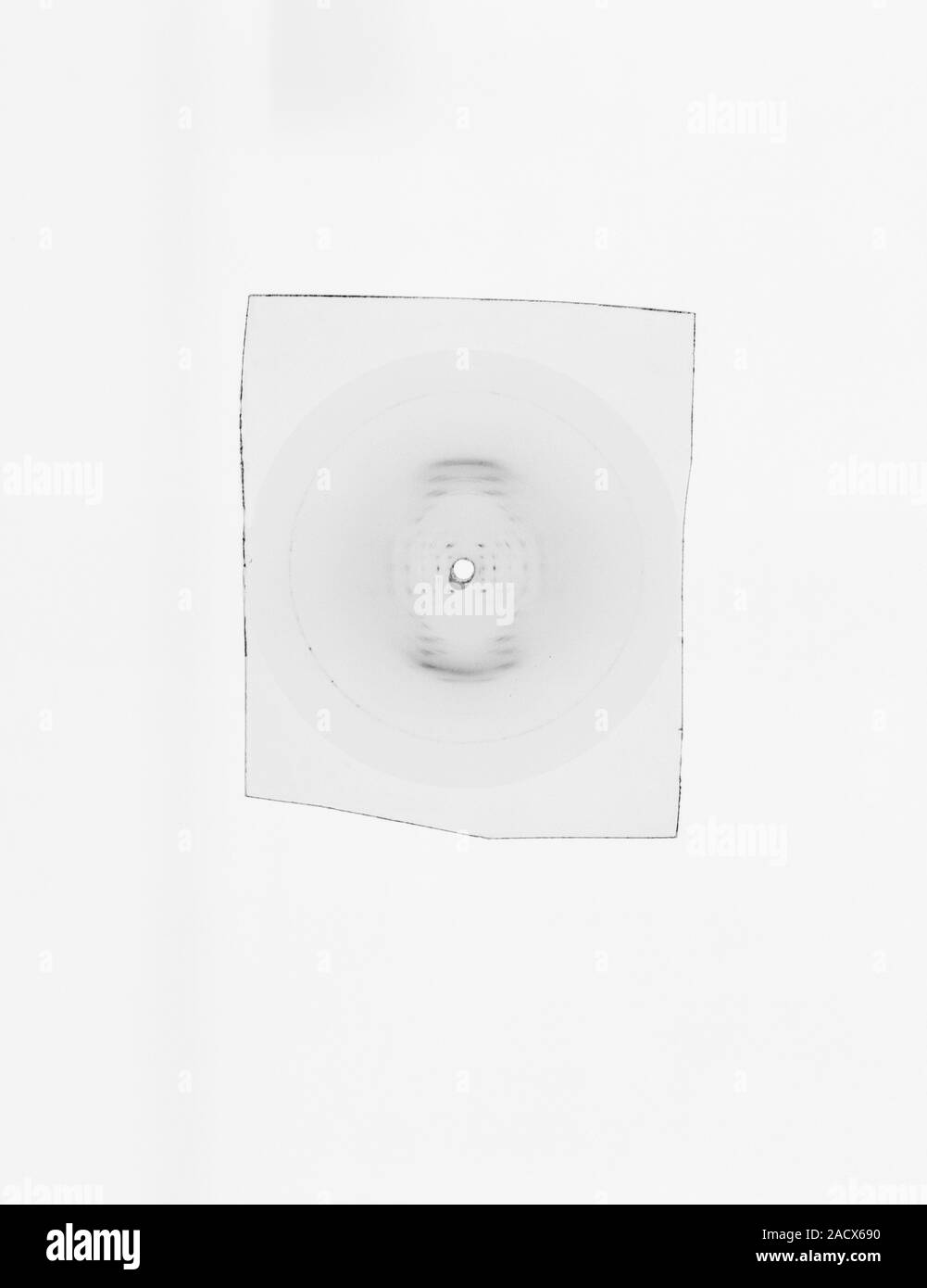 DNA research. X-ray crystallography diffraction pattern obtained in ...