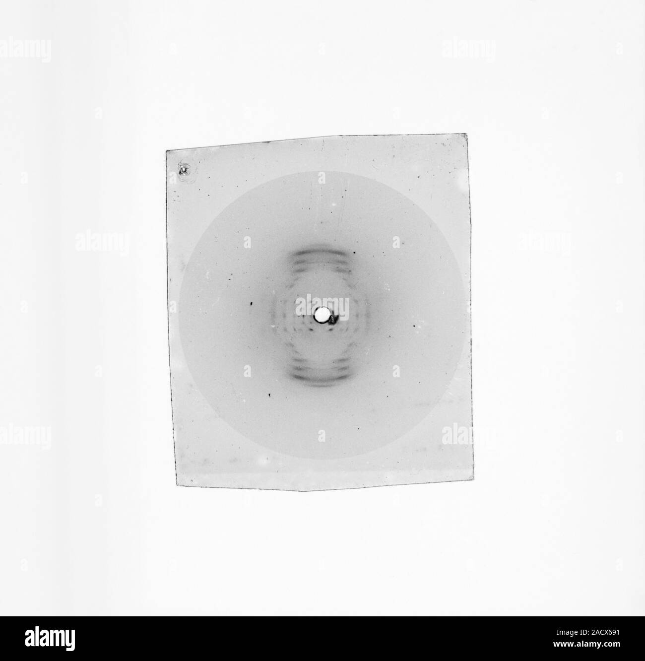 DNA research. X-ray crystallography diffraction pattern obtained in ...