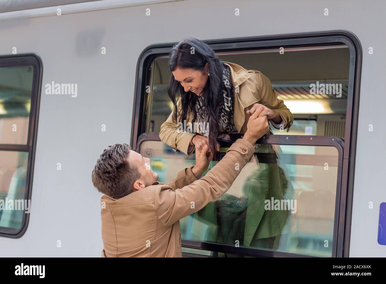 Arrival of train hi-res stock photography and images - Alamy