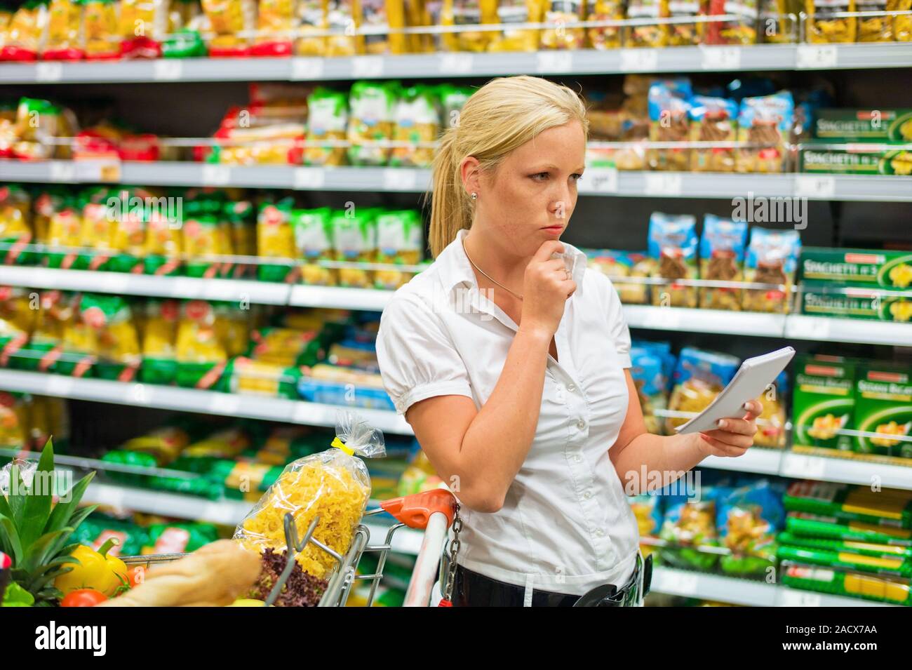 Selection in a supermarket Stock Photo - Alamy