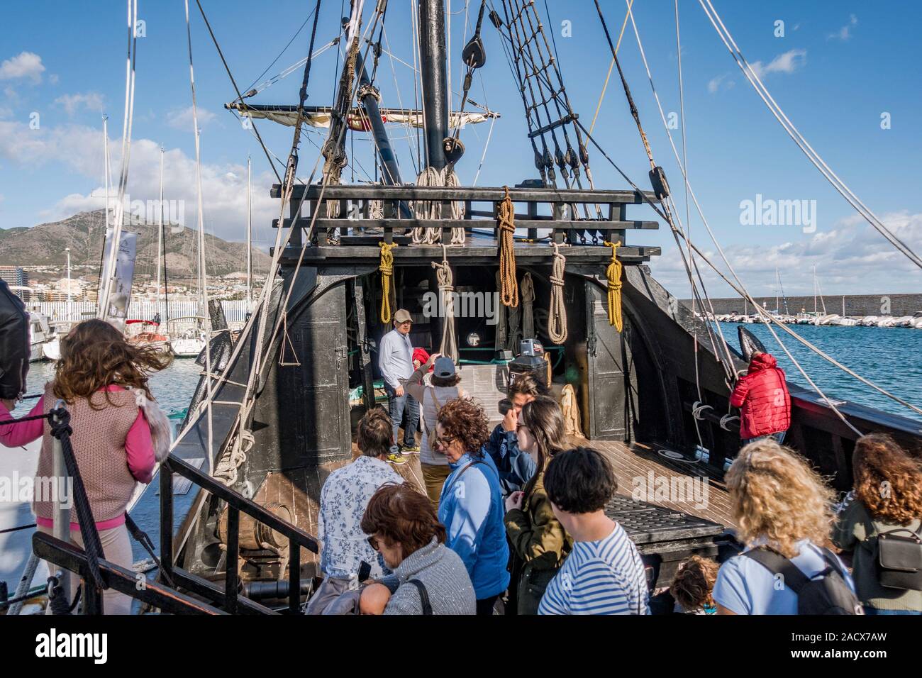 Replica of old spanish galleon, Nao Victoria, ship, vessel, 16th ...
