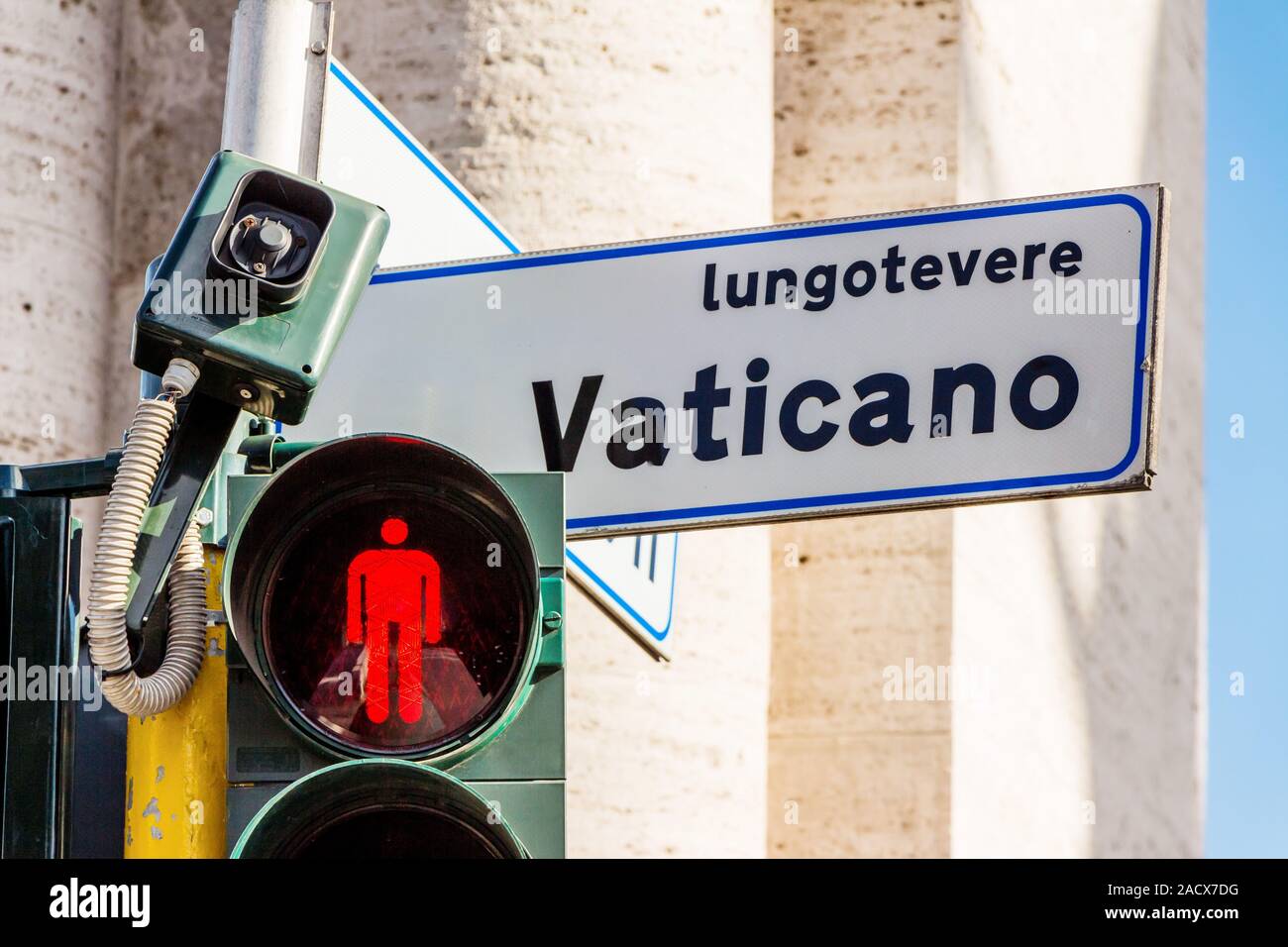 Vatican road sign and traffic light Stock Photo - Alamy