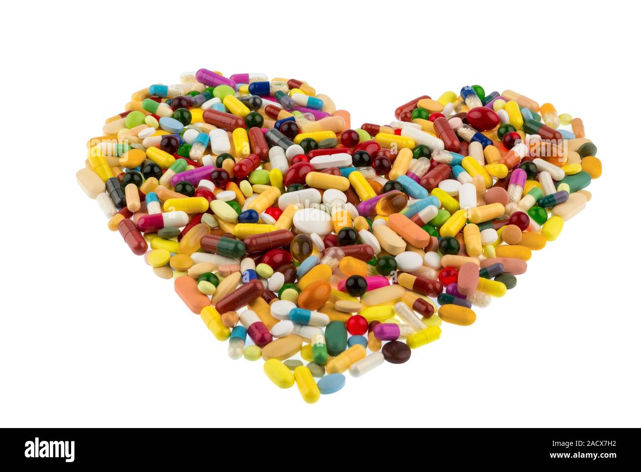 Colourful heart shaped tablets Stock Photo - Alamy