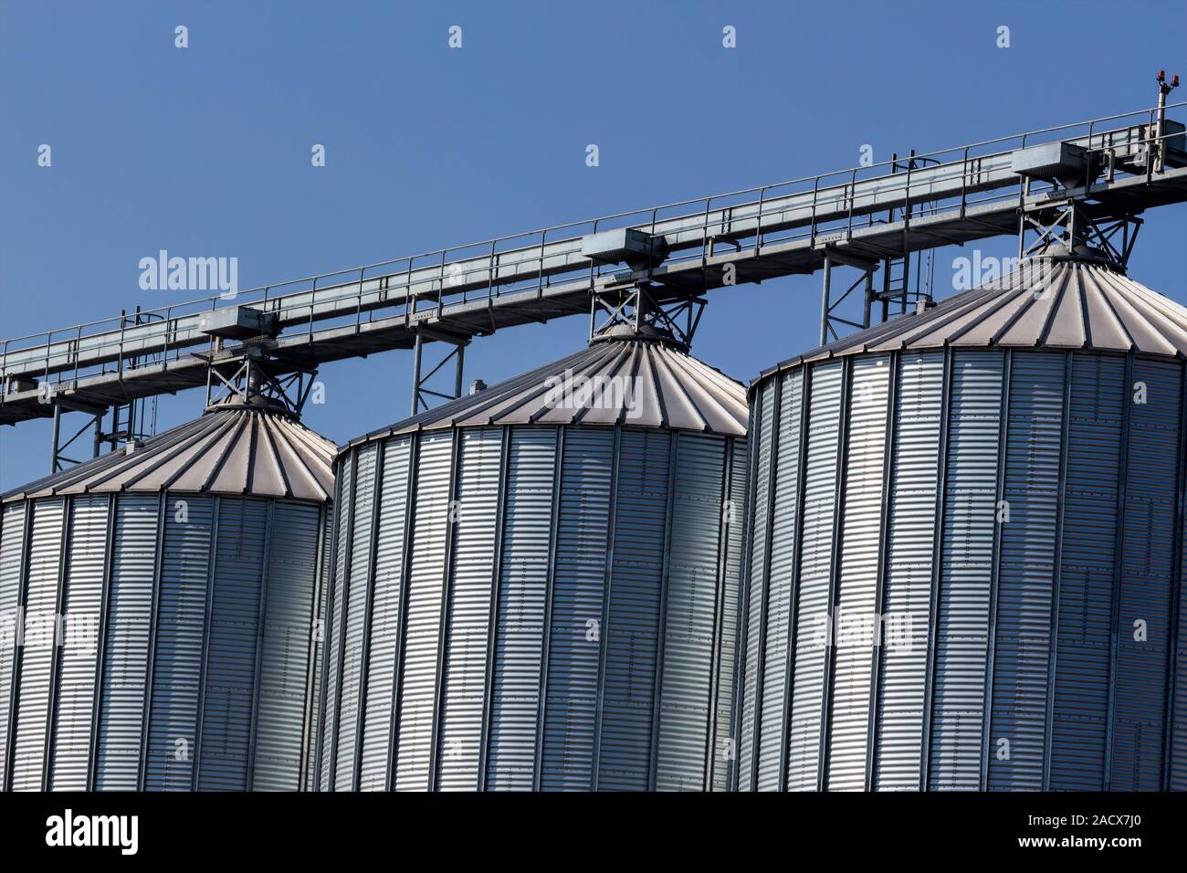 Silos in a warehouse Stock Photo - Alamy