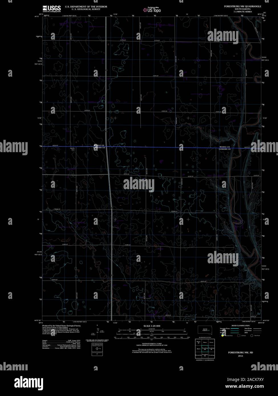 Forestburg map hi-res stock photography and images - Alamy