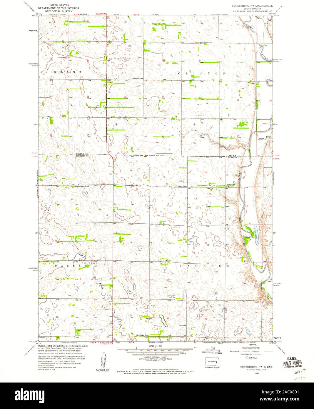 Forestburg map Cut Out Stock Images & Pictures - Alamy