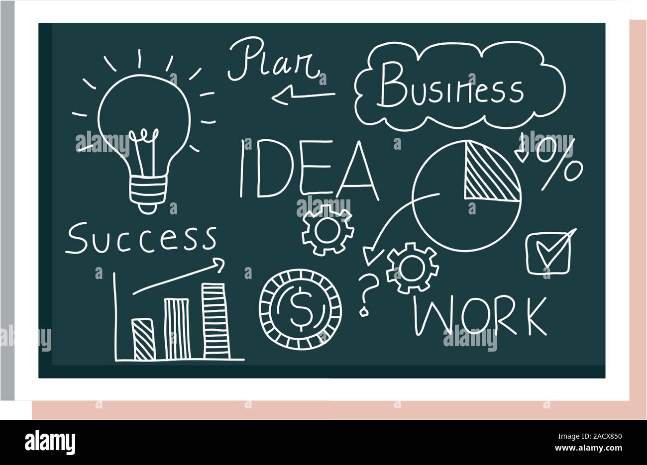 Chalkboard business plan graphics hi-res stock photography and images ...