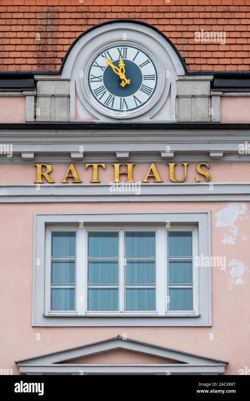 City Hall clock Stock Photo - Alamy